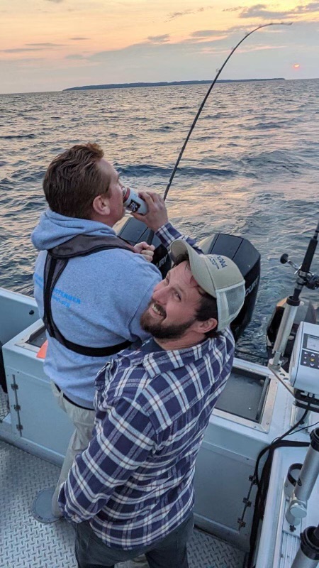 Friends and Fishing Go Together - Reelin Leland Fishing Charters